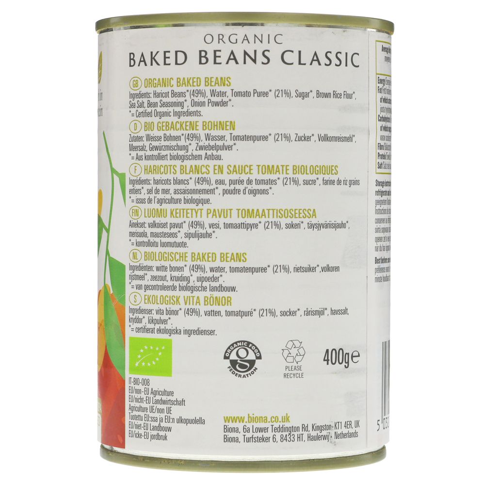 Baked Beans, Biona – Grow Wild